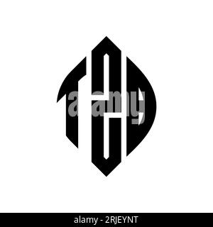 TZB circle letter logo design with circle and ellipse shape. TZB ...