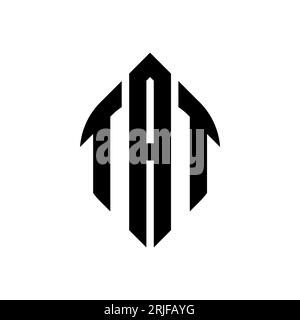 TAT circle letter logo design with circle and ellipse shape. TAT ...