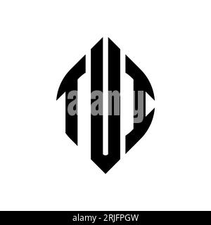 TUI circle letter logo design with circle and ellipse shape. TUI ...