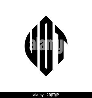 UDT circle letter logo design with circle and ellipse shape. UDT ...