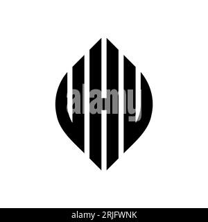 UHU circle letter logo design with circle and ellipse shape. UHU ...