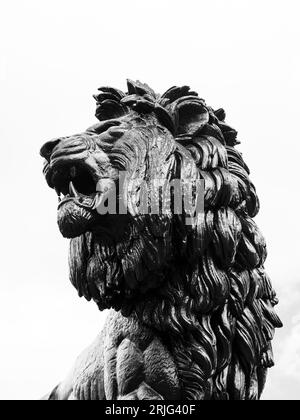 Black and White, Maiwand Lion, Forbury Gardens, Abbey Quarter, Reading ...
