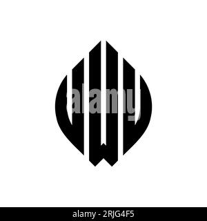 UWU circle letter logo design with circle and ellipse shape. UWU ...