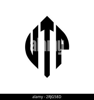 UTP circle letter logo design with circle and ellipse shape. UTP ...