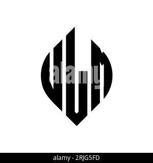 ULM circle letter logo design with circle and ellipse shape. ULM ...