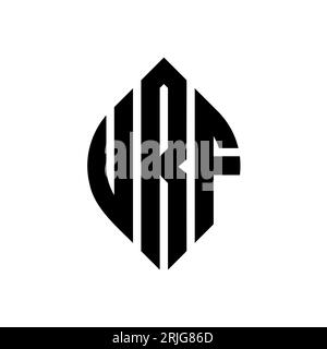URF circle letter logo design with circle and ellipse shape. URF ...
