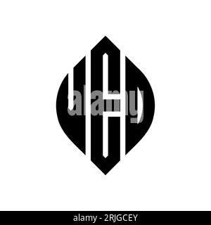 VED circle letter logo design with circle and ellipse shape. VED ...