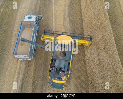 Barley Harvest at Howe Strand, Kilbrittain, Co. Cork Stock Photo - Alamy