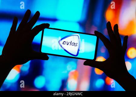 In this photo illustration, the Avios logo seen displayed on a ...