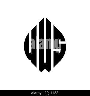 WWS circle letter logo design with circle and ellipse shape. WWS ...