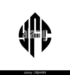 YFC circle letter logo design with circle and ellipse shape. YFC ...