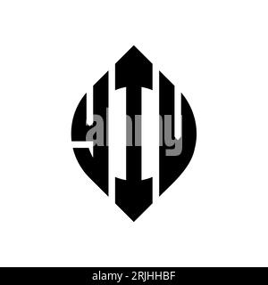 YIV circle letter logo design with circle and ellipse shape. YIV ...