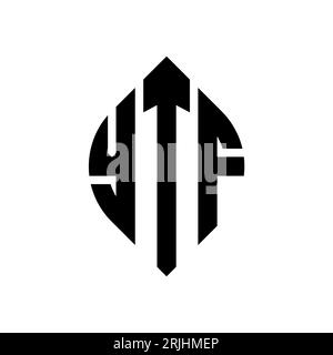 YTF circle letter logo design with circle and ellipse shape. YTF ...