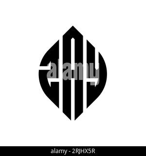 ZAY circle letter logo design with circle and ellipse shape. ZAY ...