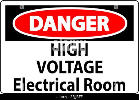 Danger Sign High Voltage - Electrical Room Stock Vector Image & Art - Alamy