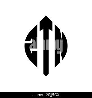 ZTN circle letter logo design with circle and ellipse shape. ZTN ...