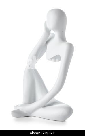 Statuette in form of woman body on white background Stock Photo - Alamy