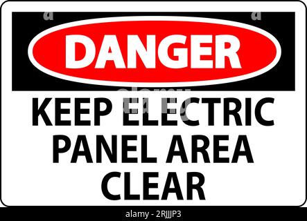 Danger Sign Keep Electric Panel Area Clear Stock Vector Image & Art - Alamy