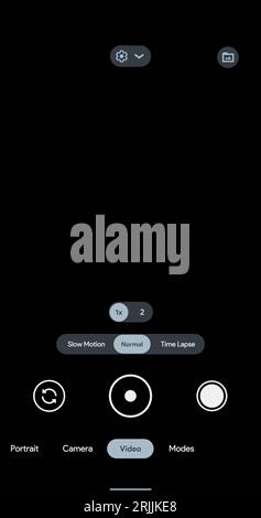 Camera user interface in the viewfinder and live view overlay frame ...