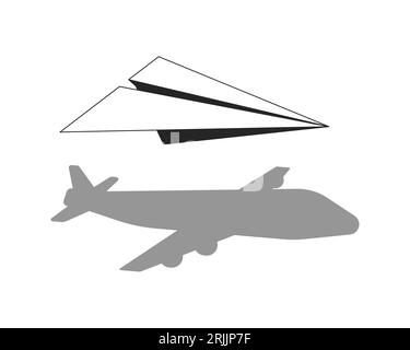 Plane shadow flat monochrome isolated vector object Stock Vector Image ...