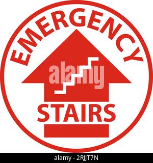 Floor Sign Emergency Stairs Stock Vector Image & Art - Alamy