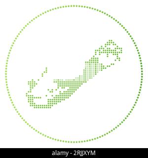 Bermuda map. Map of Bermuda in dotted style. Borders of the island ...