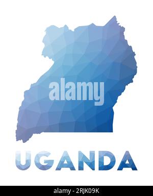 Low poly map of Uganda. Uganda geometric polygonal, mosaic style map Stock Vector Image & Art ...