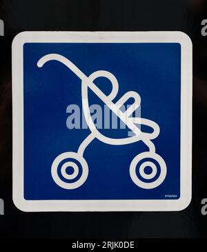 Baby Stroller Accessibility Signage on a New York City Bus Stock Photo ...