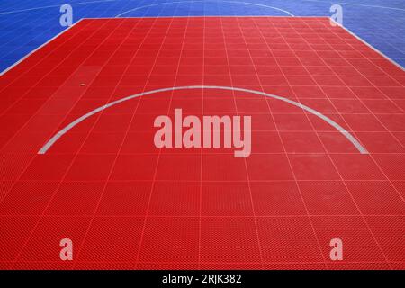 Color plastic basketball court Stock Photo - Alamy