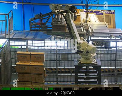 mechanical arm handling the cargo in a modern chemical plant Stock ...