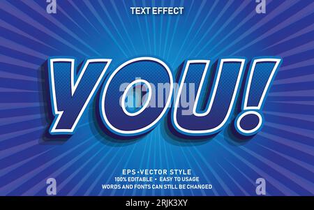 Vector text effect in 3d words text effect theme editable Stock Vector ...