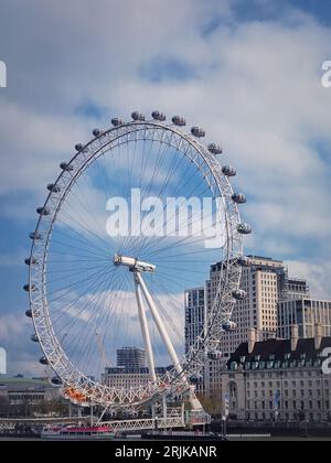 A beautiful scene of the London Eye Ferris wheels in London, the UK ...