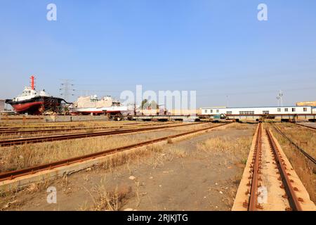 transition pit in a shipyard Stock Photo - Alamy