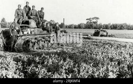 French light tank Renault R35 with German symbols Stock Photo - Alamy
