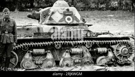 French light tank Renault R35 with German symbols Stock Photo - Alamy