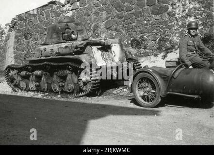 French light tank Renault R35 with German symbols Stock Photo - Alamy