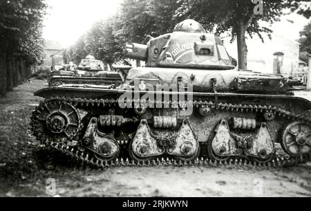 French light tank Renault R35 with German symbols Stock Photo - Alamy