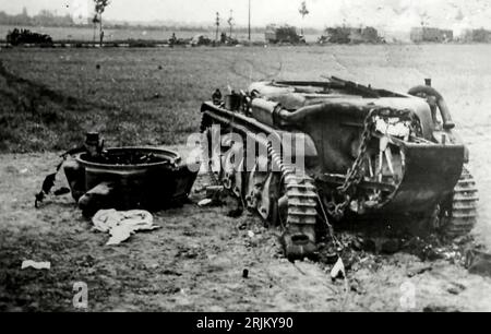 French light tank Renault R35 with German symbols Stock Photo - Alamy