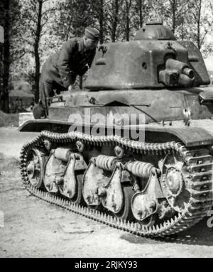 French light tank Renault R35 with German symbols Stock Photo - Alamy