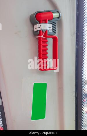 Emergency Break Glass Hammer With Safety Seal Public Transport Bus ...