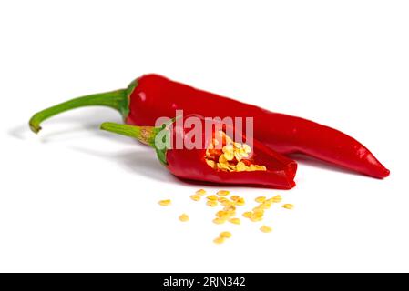 Spanish pepper seeds, Capsicum annuum Stock Photo - Alamy