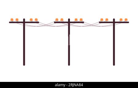 Utility poles clipart, illustration vector Stock Vector Image & Art - Alamy