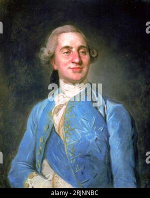 Oil painting portrait of Louis XVI, King of France, dressed in his ...