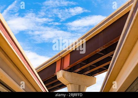 structural roadway. road junction. flyover architecture of transport ...