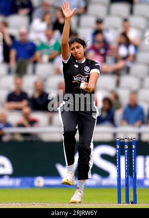 Manchester Originals' Mahika Gaur during The Hundred match at Emirates ...