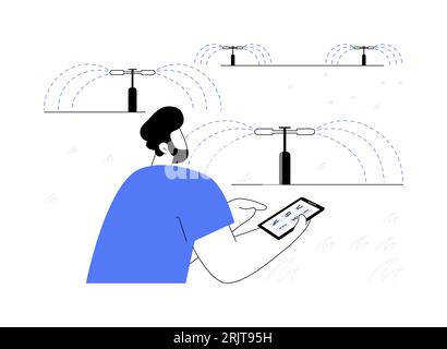 Smart sprinkler system abstract concept vector illustration Stock ...
