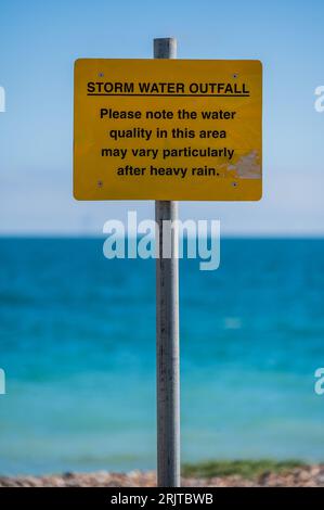 Environment Agency Beach Warning Sign uk Stock Photo - Alamy