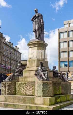 Newcastle Upon Tyne - Stephenson Monument and Westgate Road Stock Photo ...