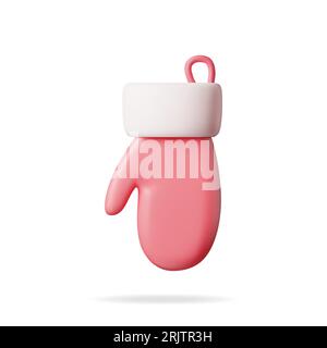 3D Christmas Santa Red Mitten Stock Vector Image & Art - Alamy