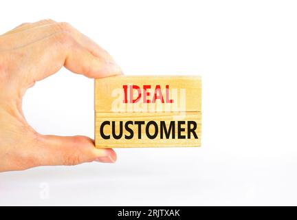Ideal customer symbol. Concept words Ideal customer on beautiful big ...